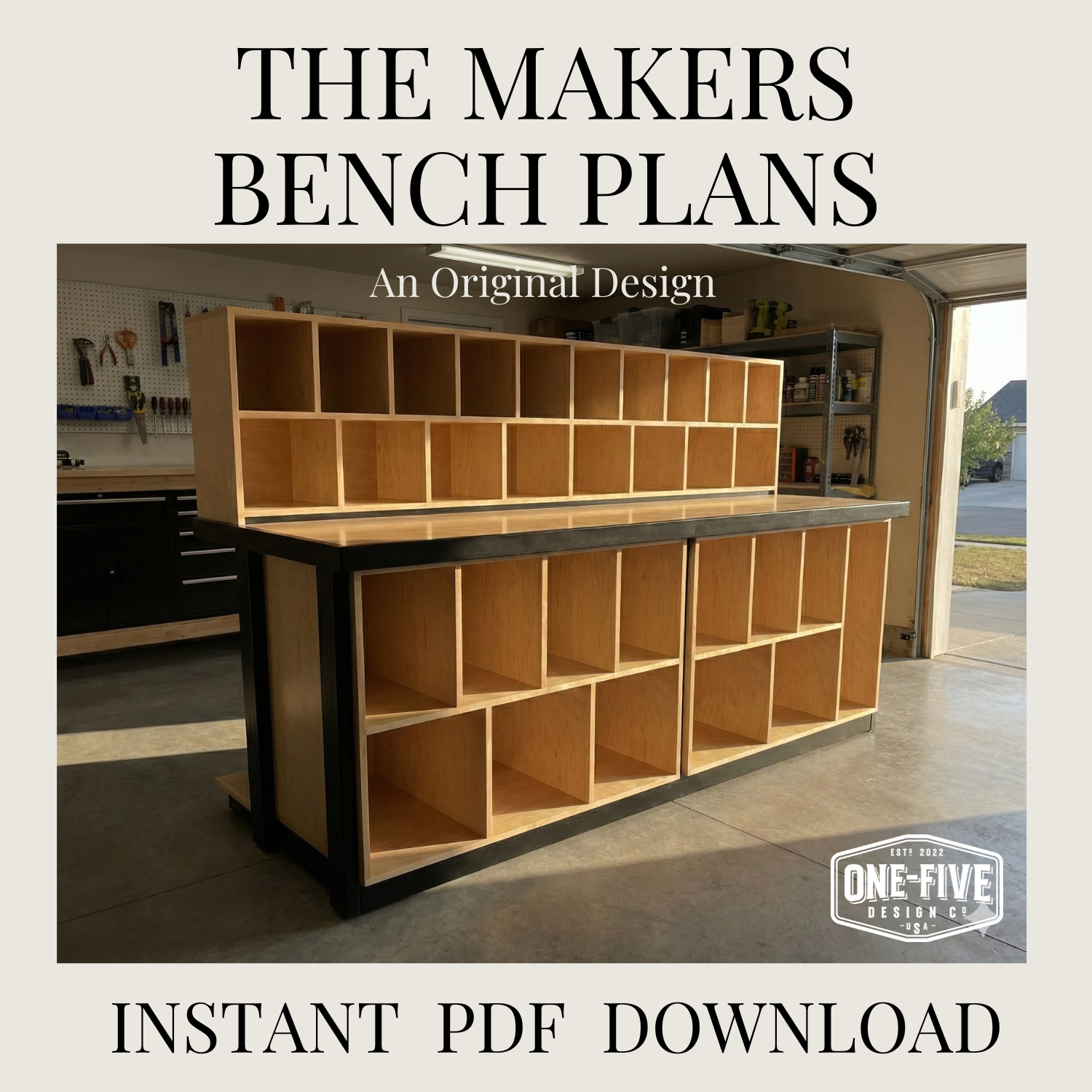 The Maker’s Bench — Storage-Focused Workbench Plans – One-Five Design Co.